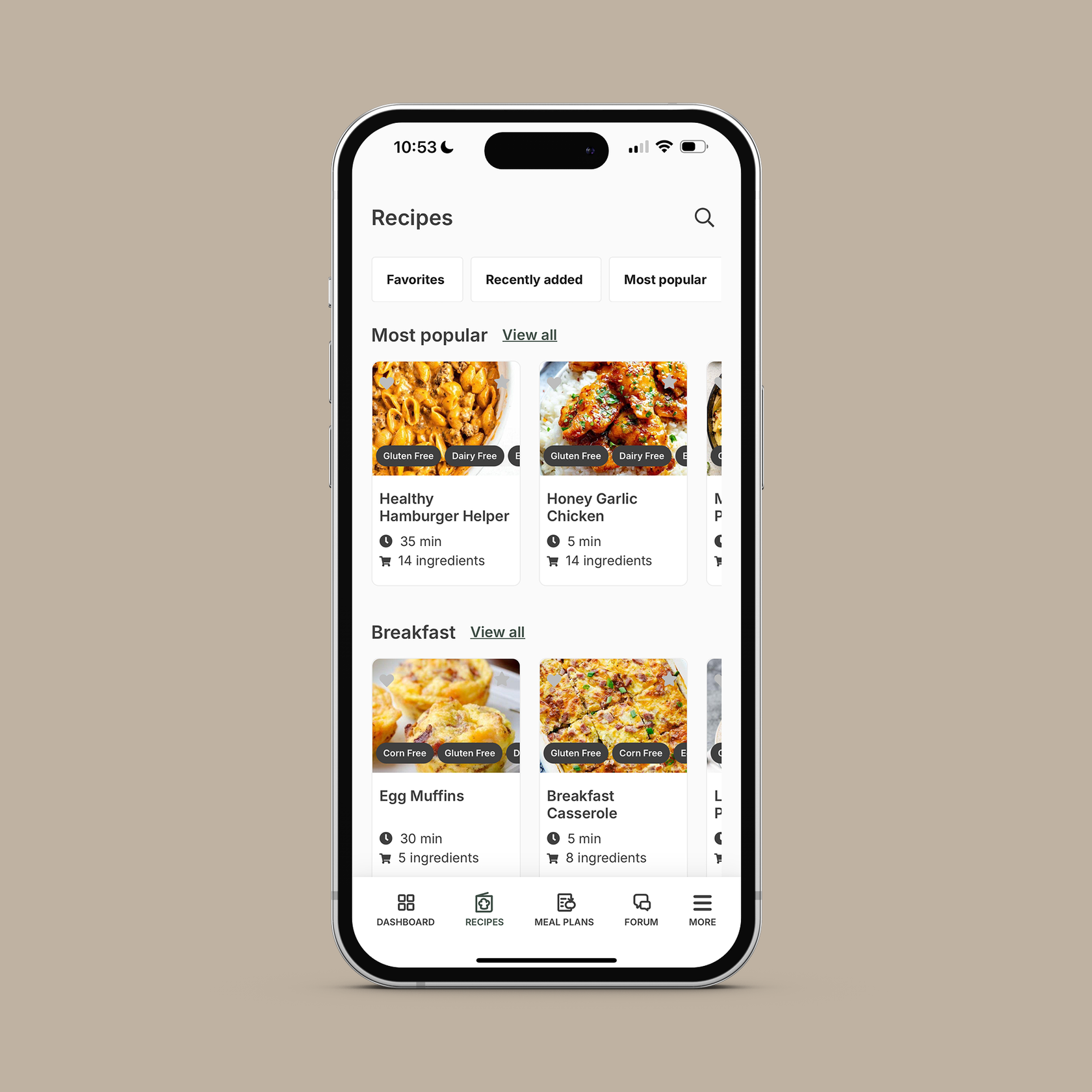 SimplyClean Recipe App – Clean Monday Meals